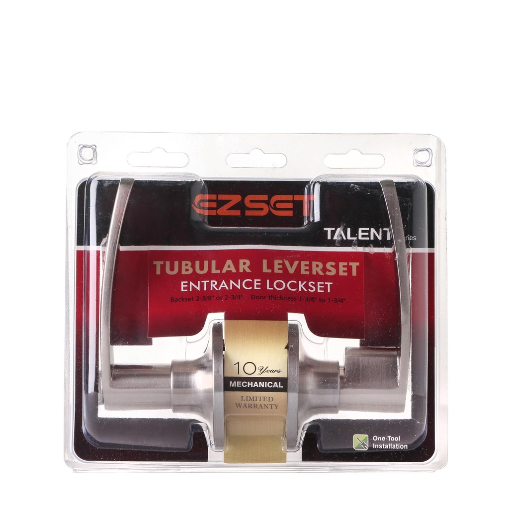 EZSET Tubular Lever Door Lock Set Satin Nickel EZTLTH00SN | Shopee ...
