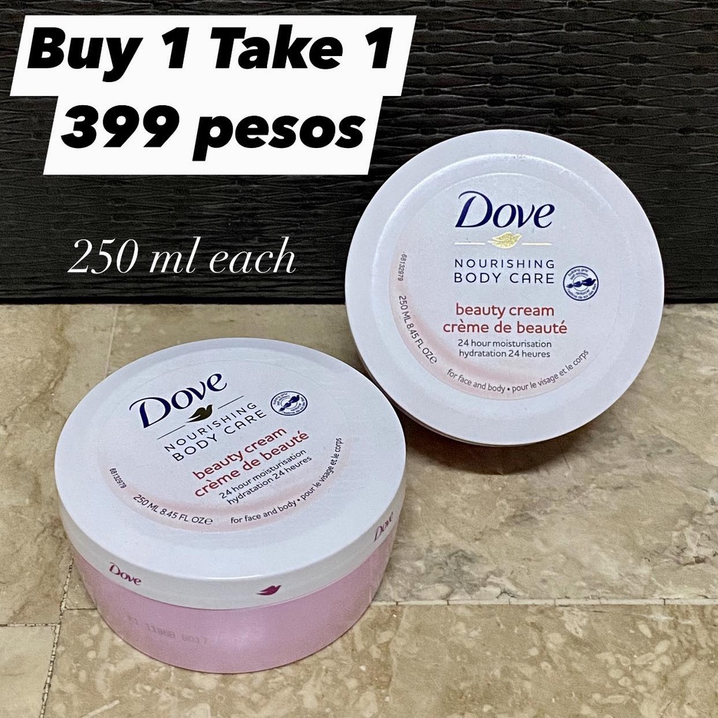 Buy 1 Take 1 - Dove Body Nourishing Body Care Beauty Cream 250mL ...