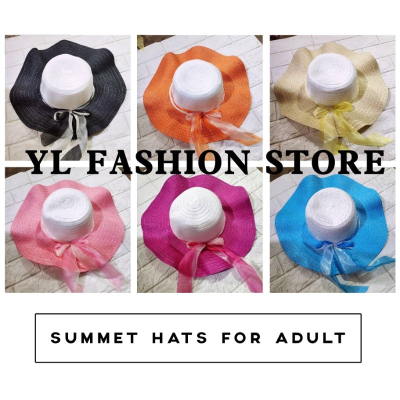 Summer Hats Beach Hats Straw Hats for Adult | Shopee Philippines