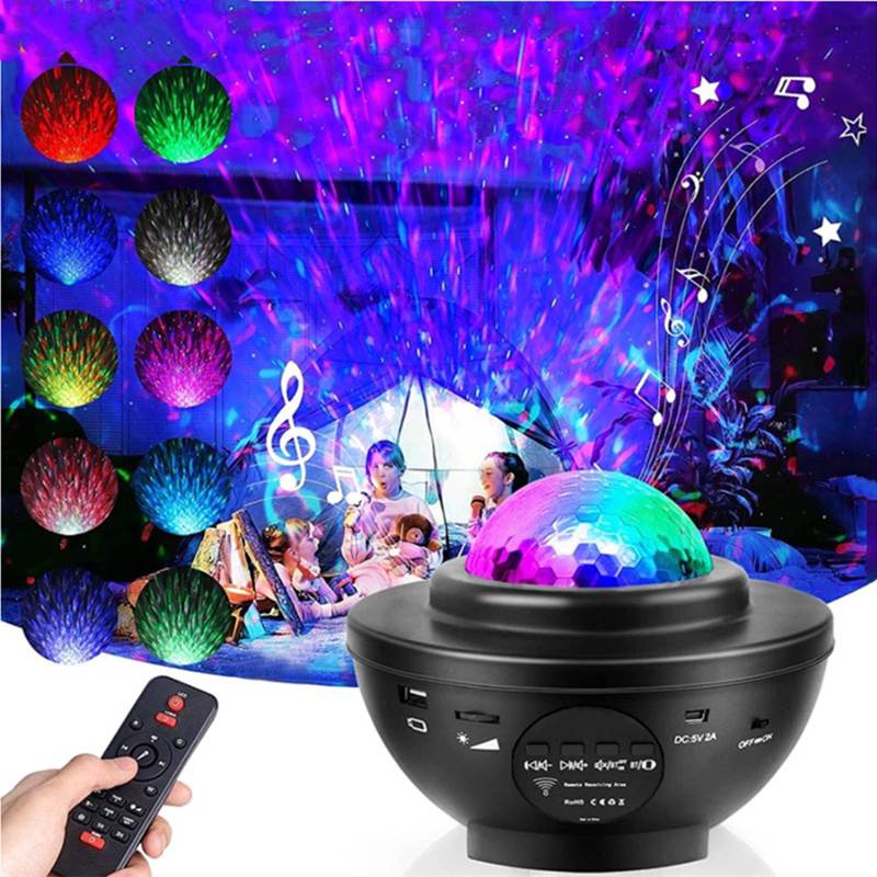 Starry Projector With Music Bluetooth Speaker Remote Control Led Star ...