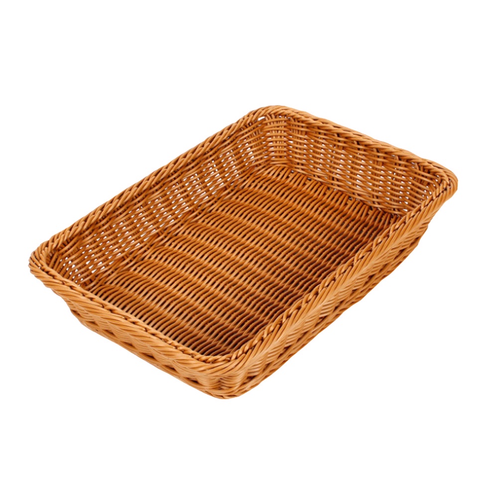 One Home Poly-Wicker Fruit Basket/Tray, Rectangle Shape Vegetables ...