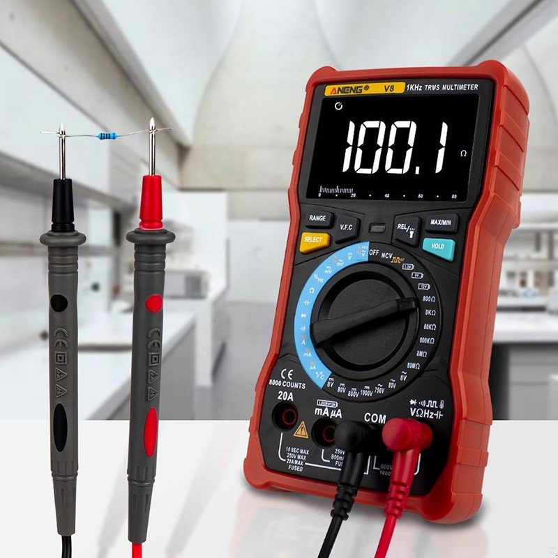 ANENG V8 Digital Multimeter True RMS Transistor Tester Analog ...