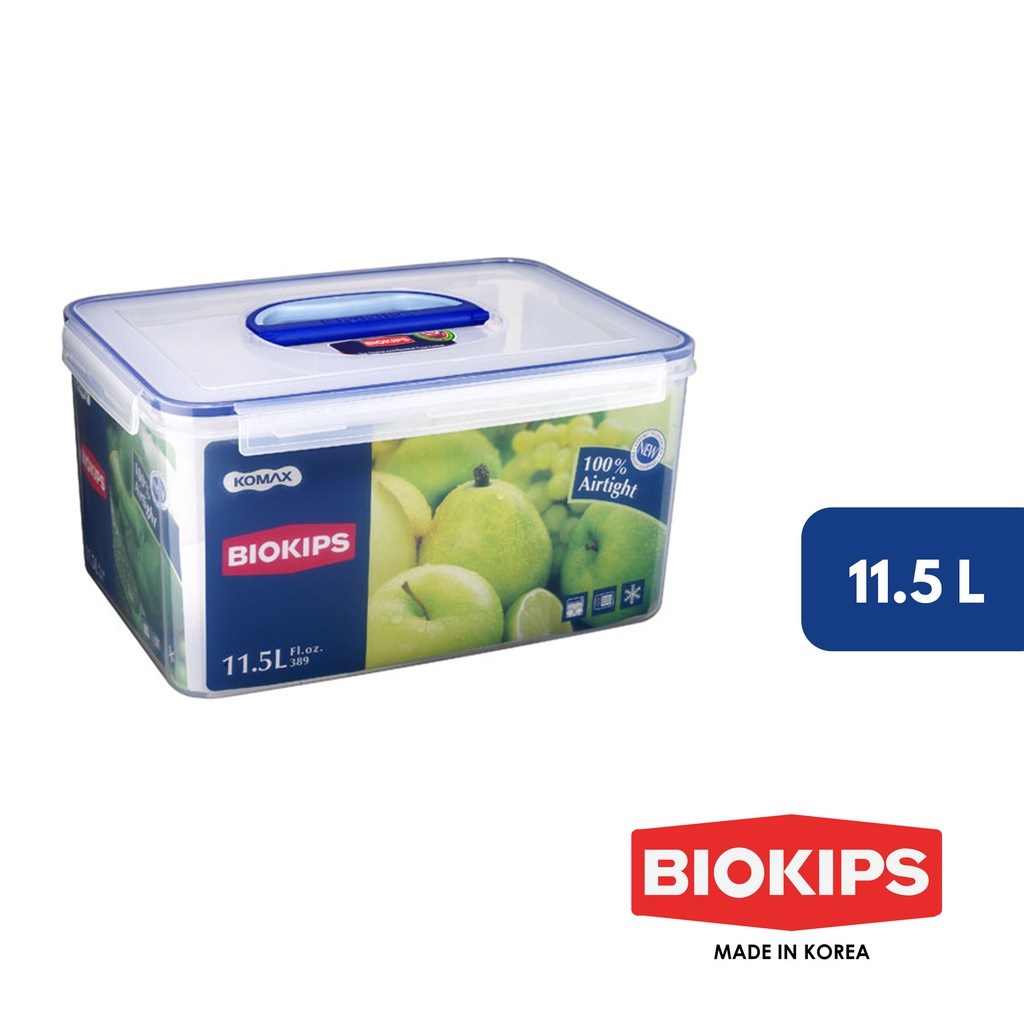 Biokips Rectangular Food Keeper w/ 1 Handle 11.5L | 100% Airtight ...