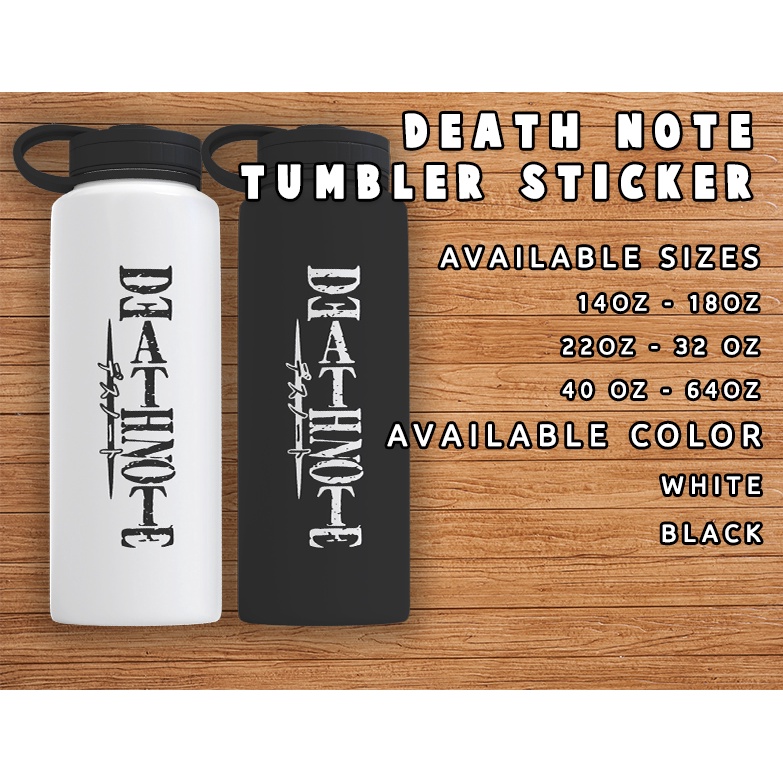 Death Note Tumbler Sticker | AquaFlask Sticker | Death Note Decal ...