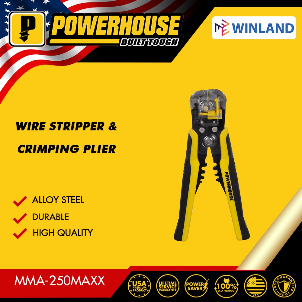 POWERHOUSE by Winland Automatic Wire Stripper & Crimper Plier PH-422G ...