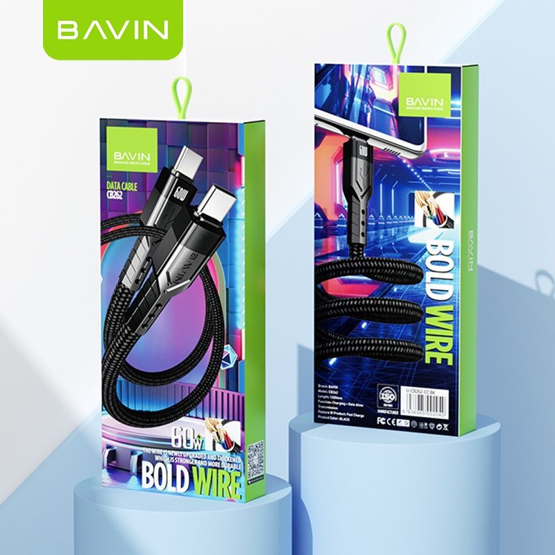 Bavin CB262 Data Bold wire cable Android iOS type C | Shopee Philippines