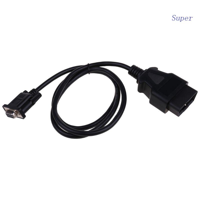 Super Universal OBD2 16Pin TO DB9 RS232 Adapter Cable Car Auto ...