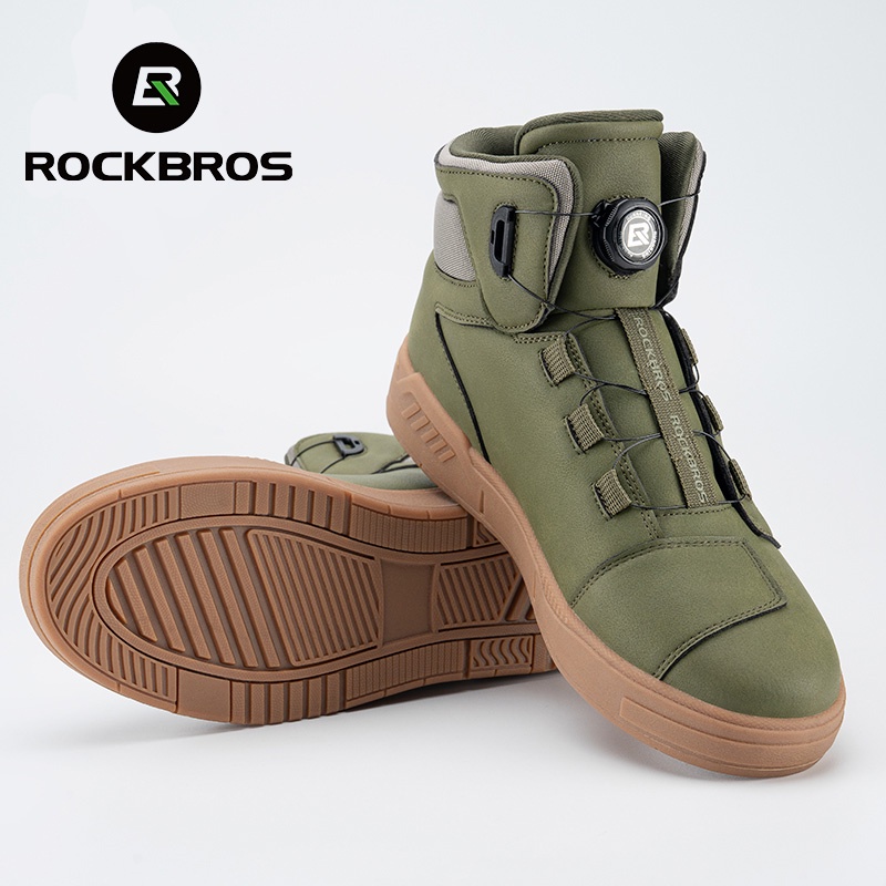 Local Delivery ROCKBROS Motorcycle Shoes Riding Boots Racing Shoes Anti ...