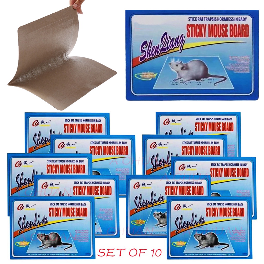 5pcs Mouse Glue (Super Strong Adhesion) Traps Rat Glue Traps Sticky ...
