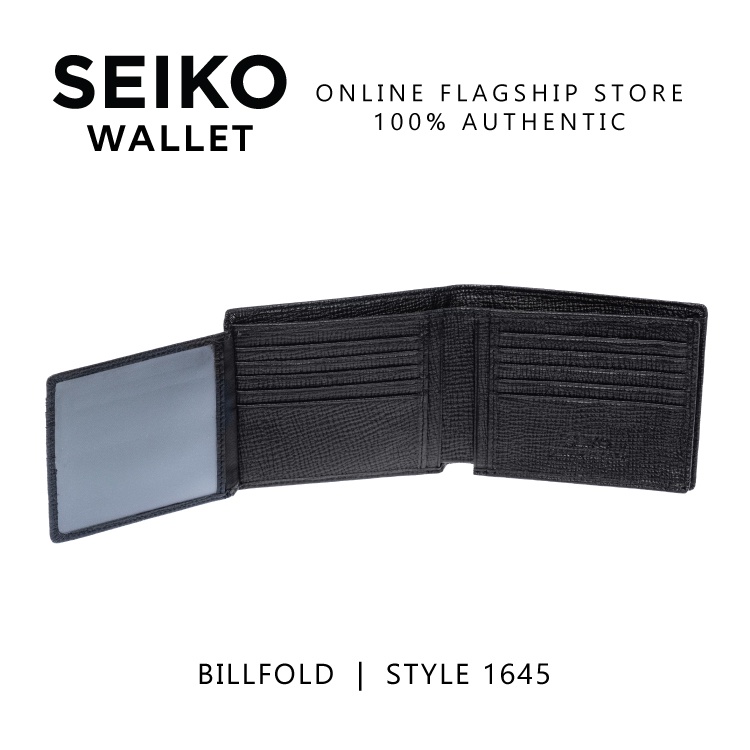Seiko Wallet Genuine Leather Billfold (With Flap and RFID Blocker) 1645 ...