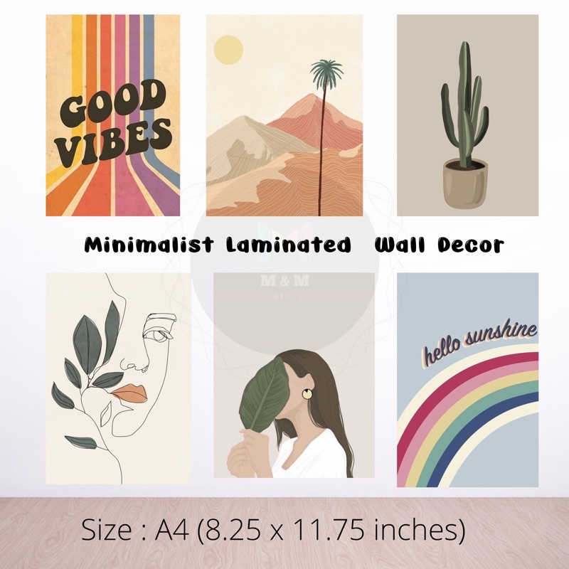 WALL DECORATIONS| MINIMALIST CHART| A4 | Shopee Philippines