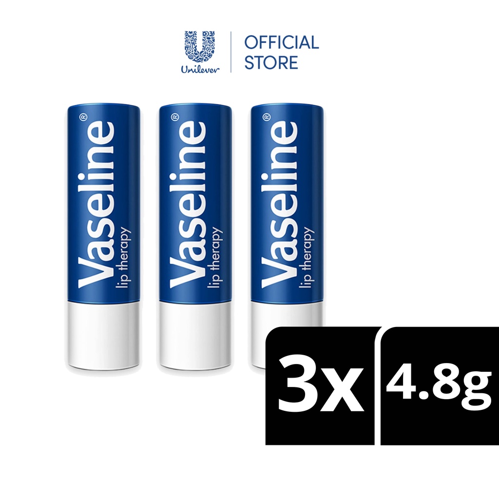 [Bundle of 3] Vaseline Original Lip Stick Balm 4.8g | Shopee Philippines