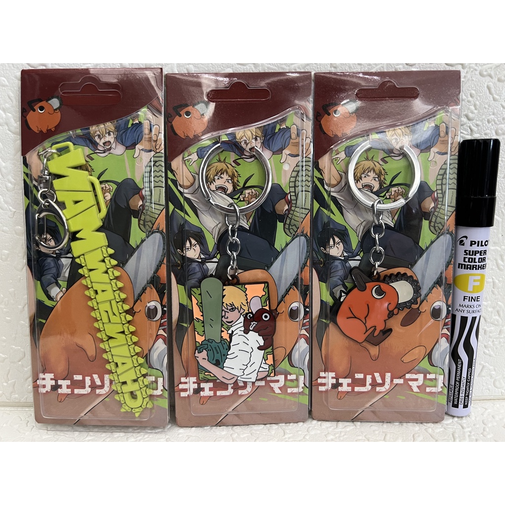 Anime Keychain Chainsaw Man Denji Pochita Chainsaw Logo Key Chain ...