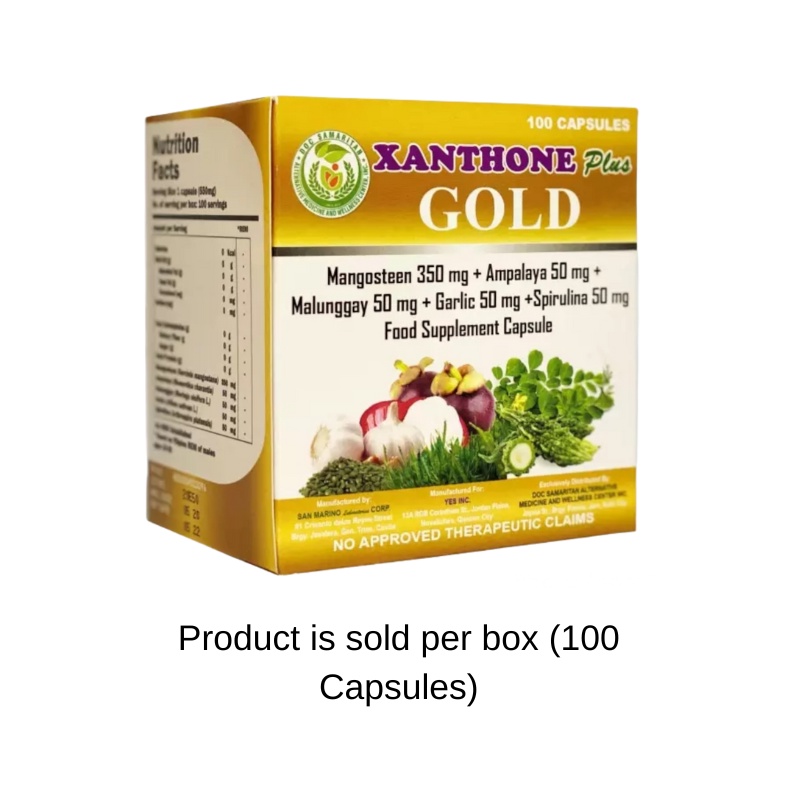 Xanthone Plus Gold Food Supplement Capsule | 1 Box (100 Capsules ...