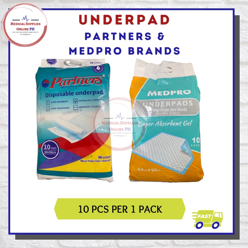 UNDERPAD Partners and Medpro Brands (60x90cm) For Babies or Dogs Bed ...