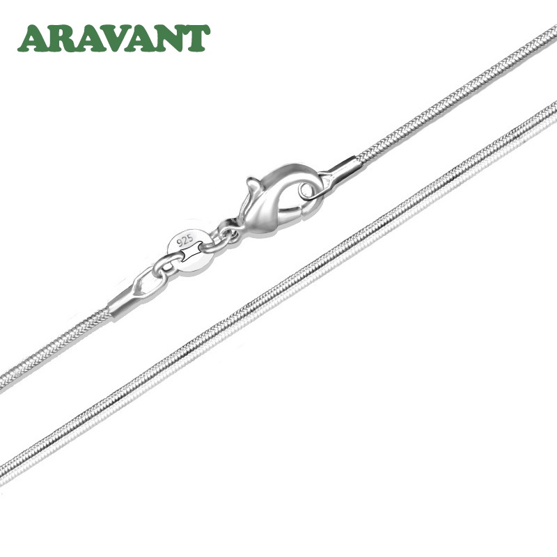 Aravant 925 Silver 3MM Snake Chain Necklace For Men Fashion Jewelry ...
