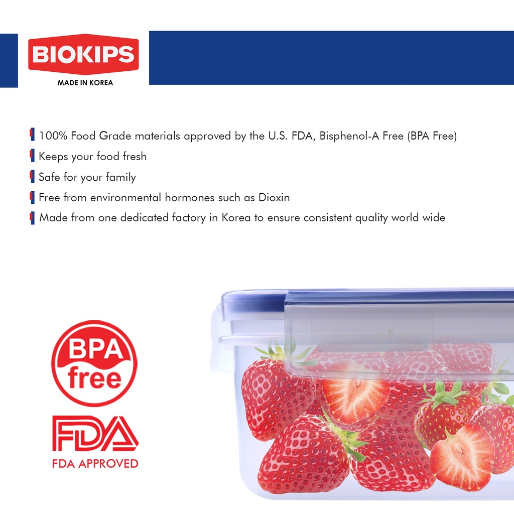 Biokips Rectangular Food Storage Container With 2 Compartments 450ML ...