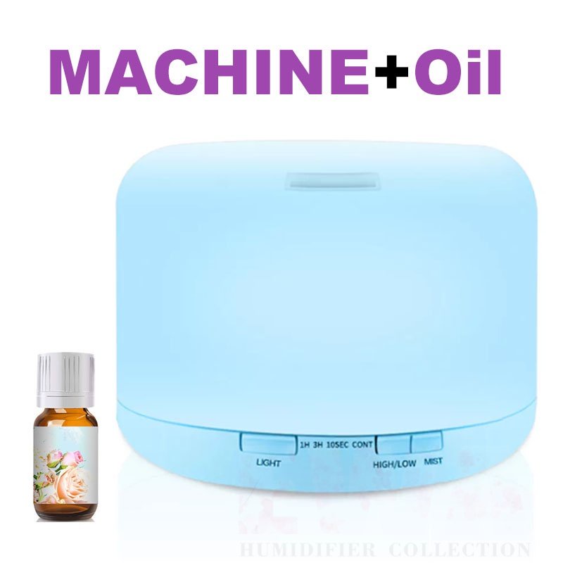 500ML 7 LED Humidifier with Essential oil Ultrasonic Aromatherapy ...