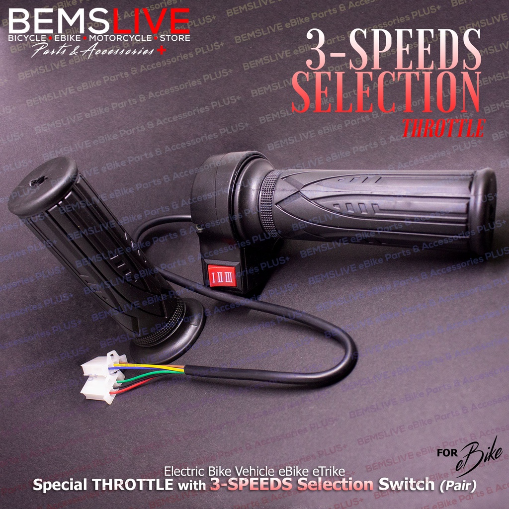 Special Throttle with 3 SPEEDS Selection Switch for eBikes Electric ...