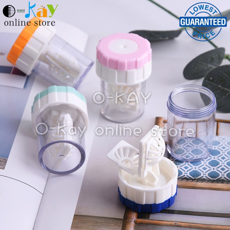 O-KAY Contact Lens Cleaner Portable Manual Rotating Myopia Case Glasses ...