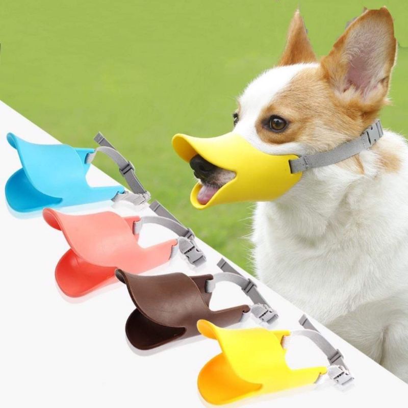Duck-Shaped Silicone Pet Dog Muzzle: Cute & Protective Bite Guard ...