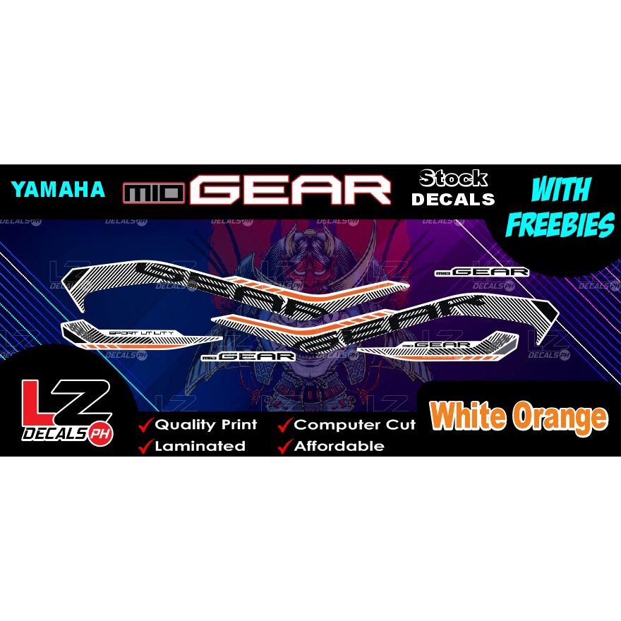 Yamaha Mio Gear Stock Decals / Stickers with freebies | Shopee Philippines