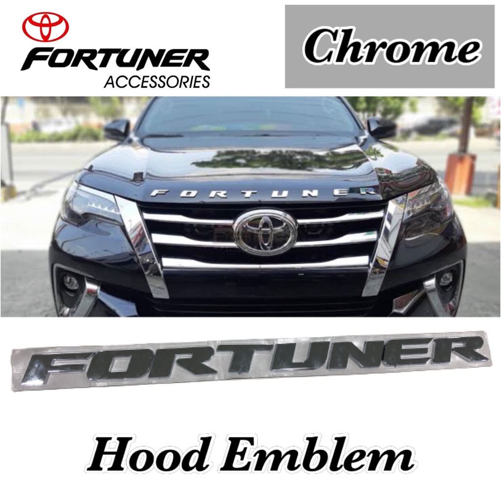 CP FORTUNER Letters Car Auto Front Hood Emblem Badge Sticker Logo ...