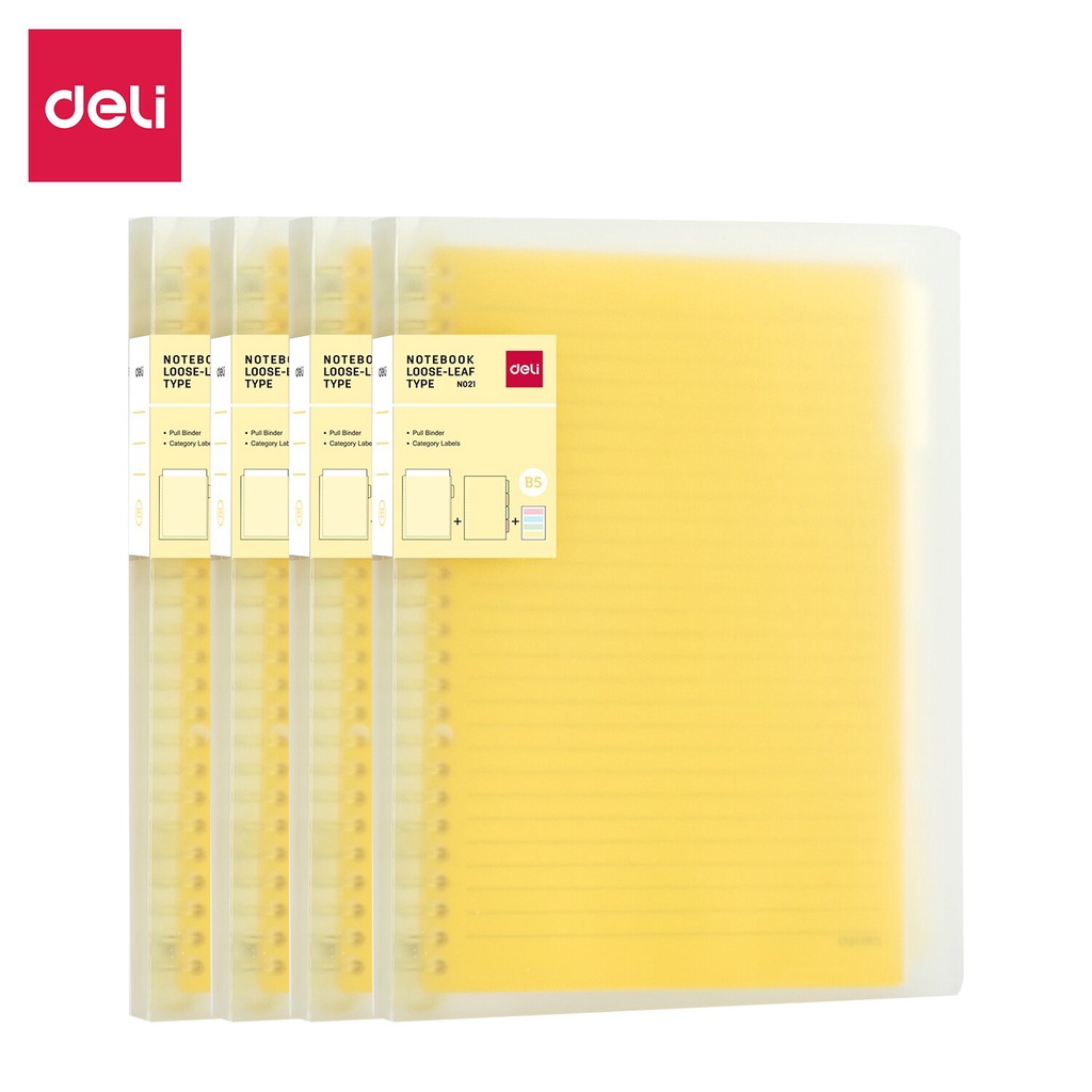 Deli A5 Binder Notebooks 60 Sheets Refillable Loose-Leaf Notebook ...