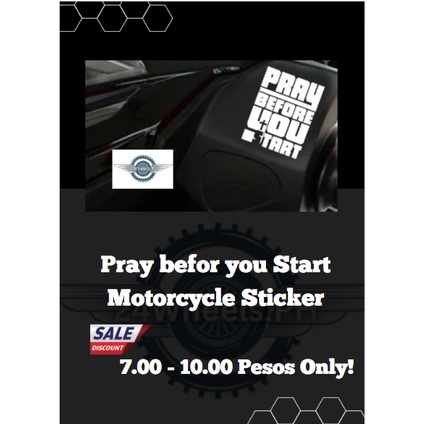 Pray before you start - Motorcycle Vinyl Sticker | Shopee Philippines