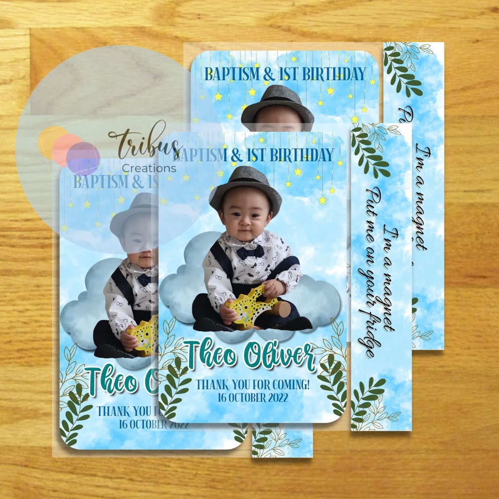 Blue Sky Theme Ref Magnet Souvenir (Glittery) | Shopee Philippines