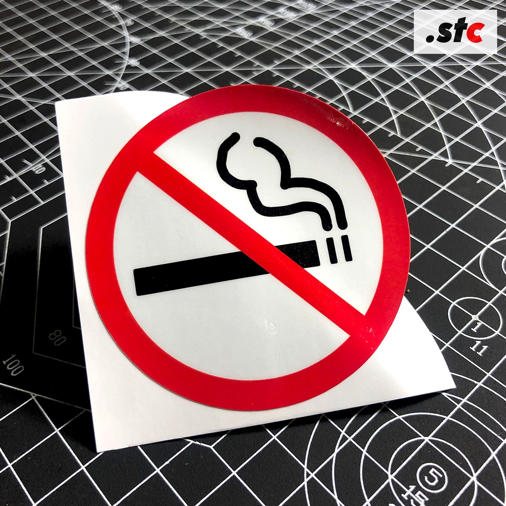 (isi 10) no smoking no smoking Sticker Waterproof Cutting Logo no ...