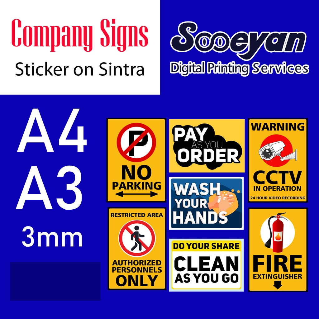 Company Signs Sintra board 3MM | Shopee Philippines