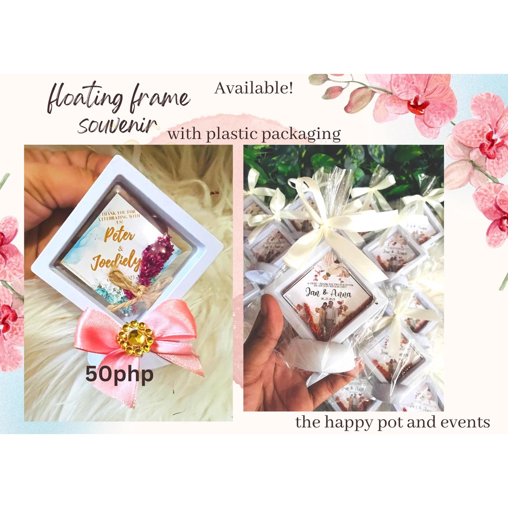 Floating Frame Souvenir/ Giveaways Birthdays Debut Wedding Christening ...