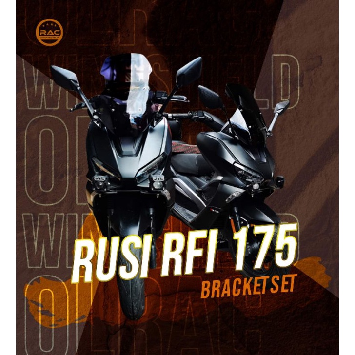 RUSI RFI 175 Bracket , Windshield and Side Mirror Set! | Shopee Philippines