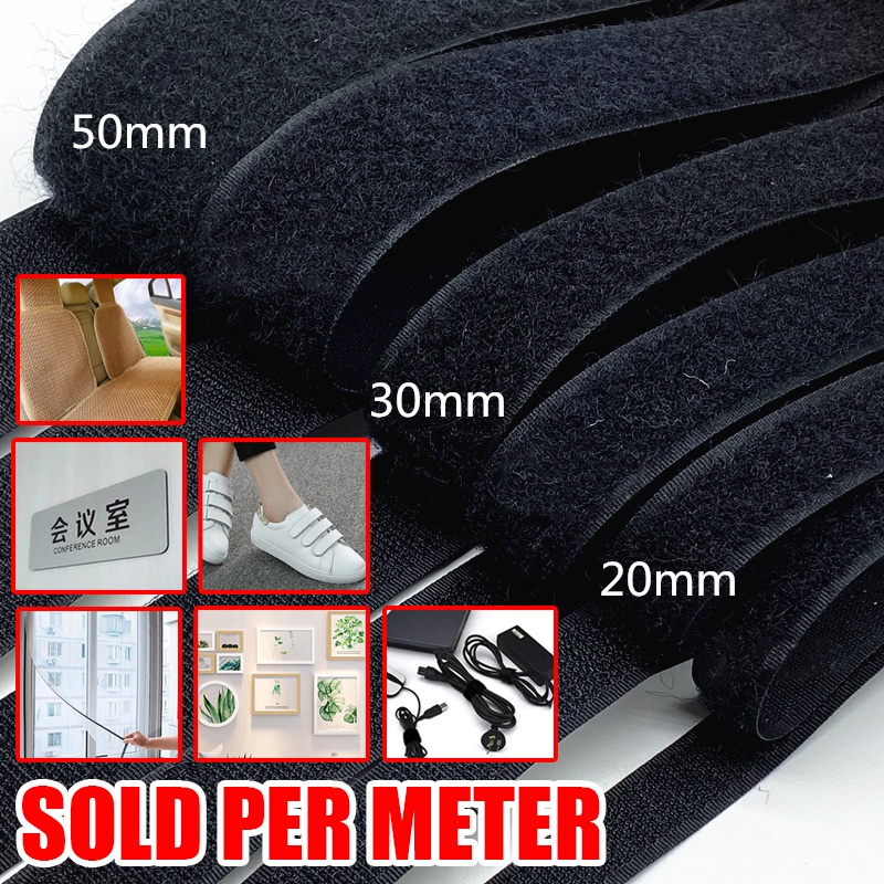 16mm 20mm 30mm 50mm Velcro Pair Hook and Loop Cable Ties Sewing Sold ...