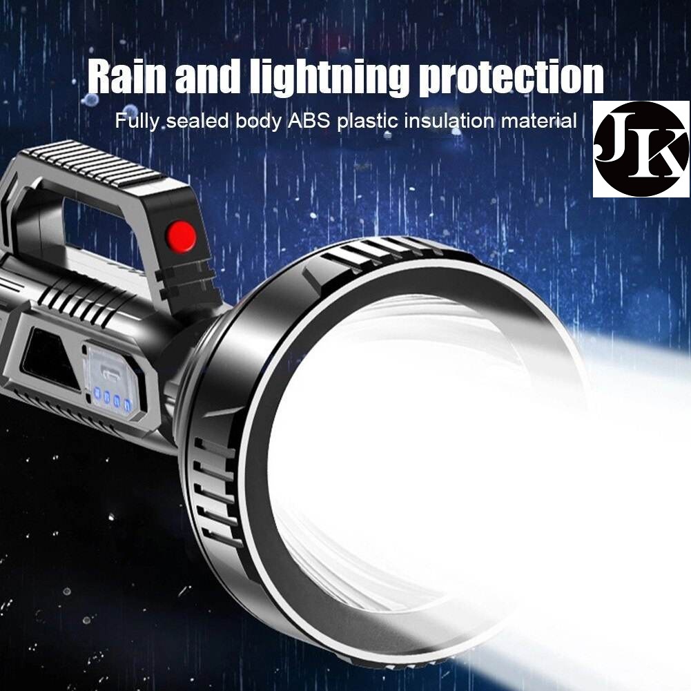 JK Rechargeable Flashlight Waterproof LED Search Light Spotlight Big ...