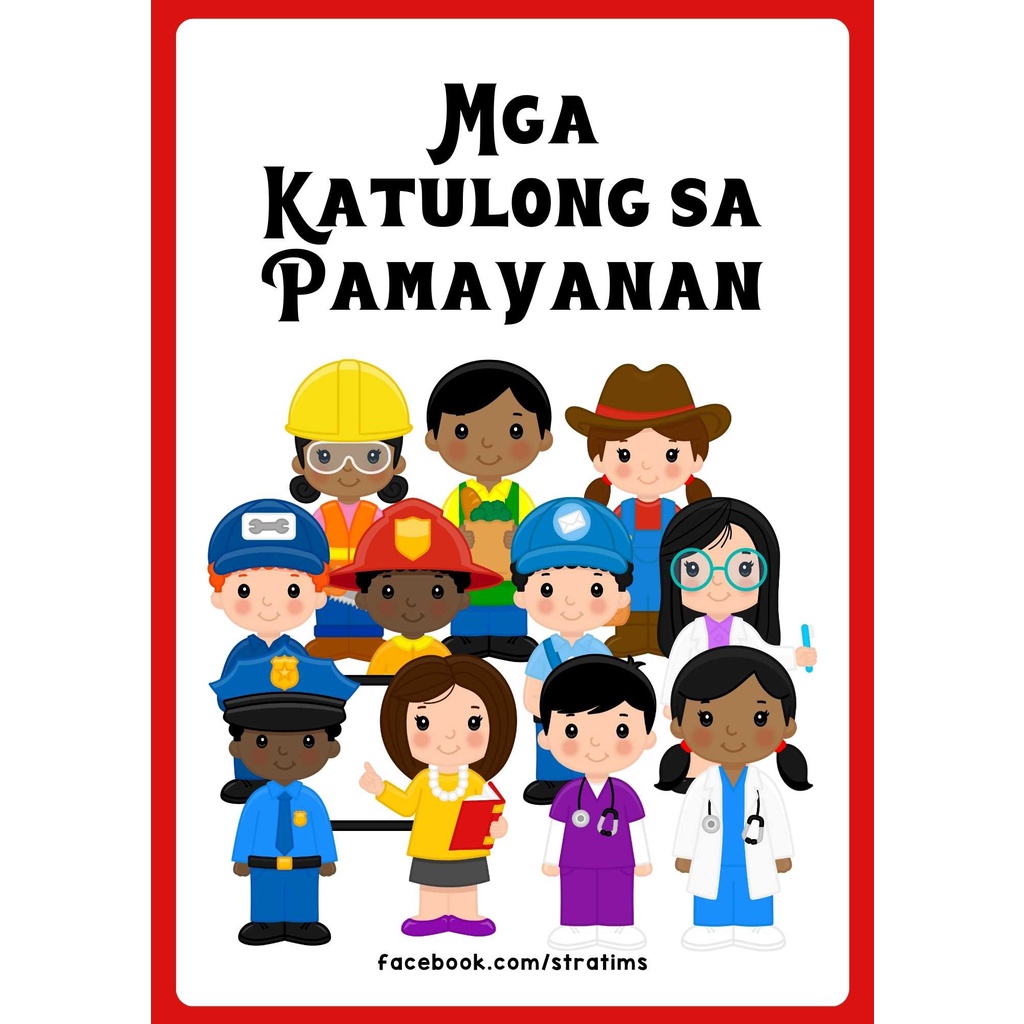 Mga Katulong sa Pamayanan Chart/Flashcards A4/ 11x15cm/ | Shopee Philippines