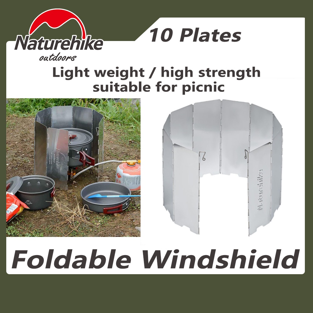 Naturehike Outdoor Ultralight 10Plates Foldable Wind Shield Camping ...