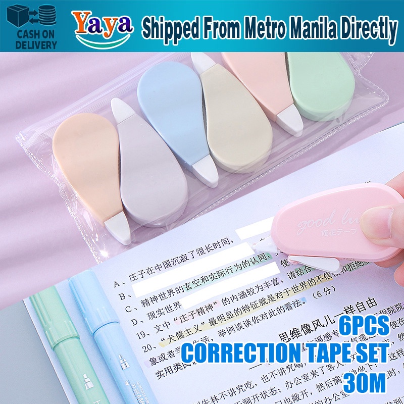 【Fast Delivery】6Pcs/Set Correction Tape Student's Test Error Correction ...