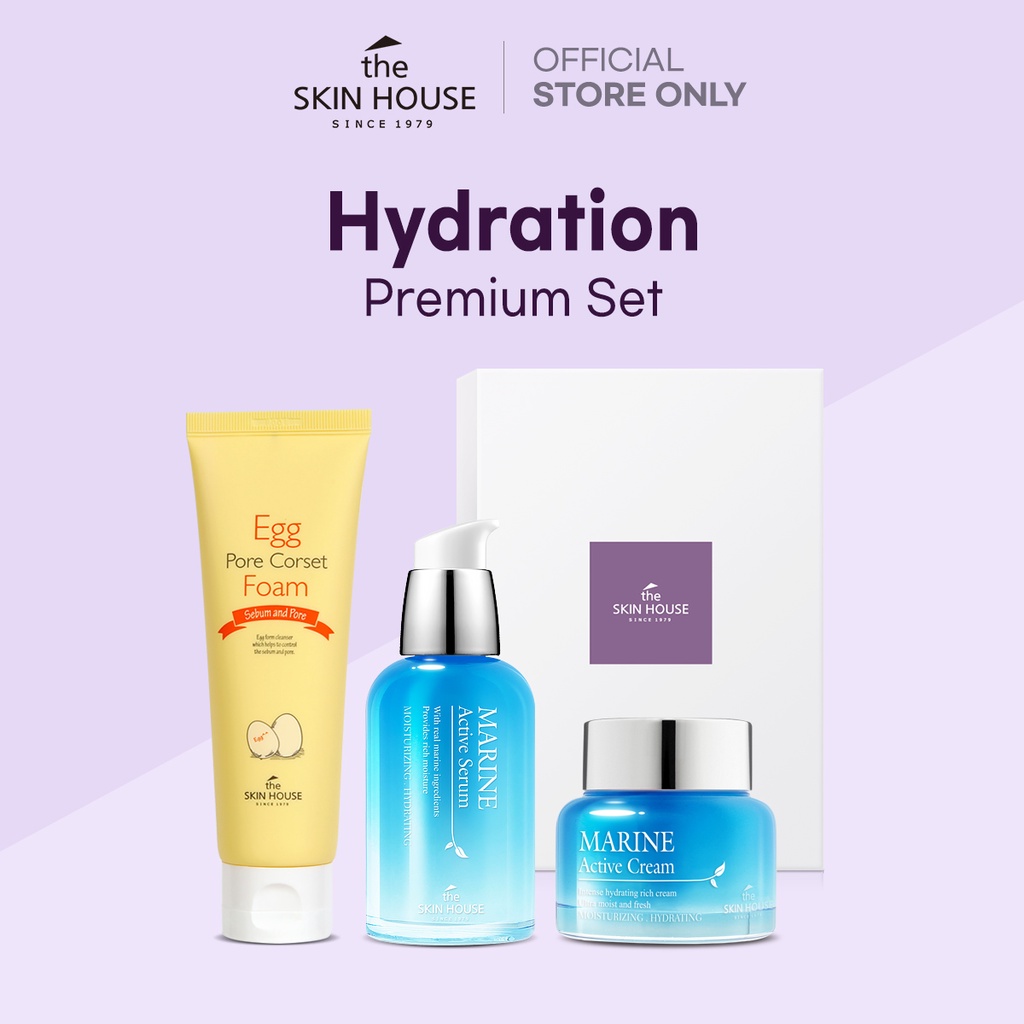 [THE SKIN HOUSE] Hydration Premium Set[Cleanser/Serum /Cream] | Shopee ...