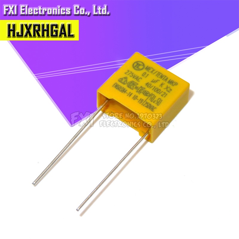 20pcs 275VAC capacitor X2 capacitor 100nF Pitch 10mm X2 275V Polypropylene film capacitor 0.1uF ...