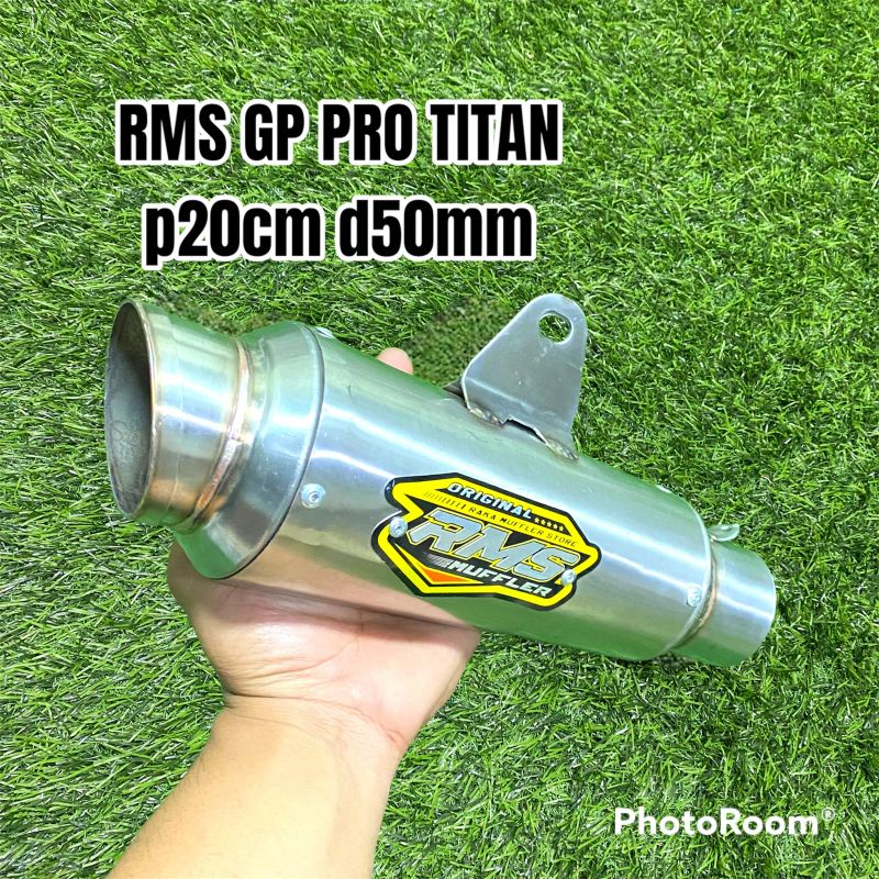RMS GP PRO TITAN D50 P20CM EXHAUST BAS GAHAR GEN 2 embossed EMBLEM ...