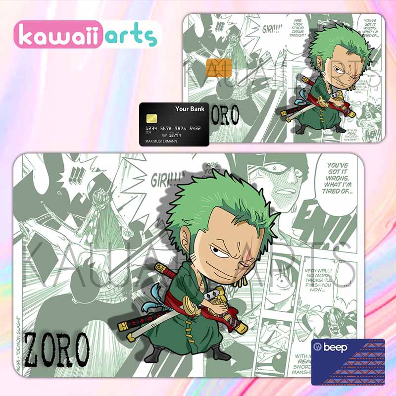 One Piece CHIBI - Anime - Card Skin Stickers ( ATM / BANK / BEEP ...
