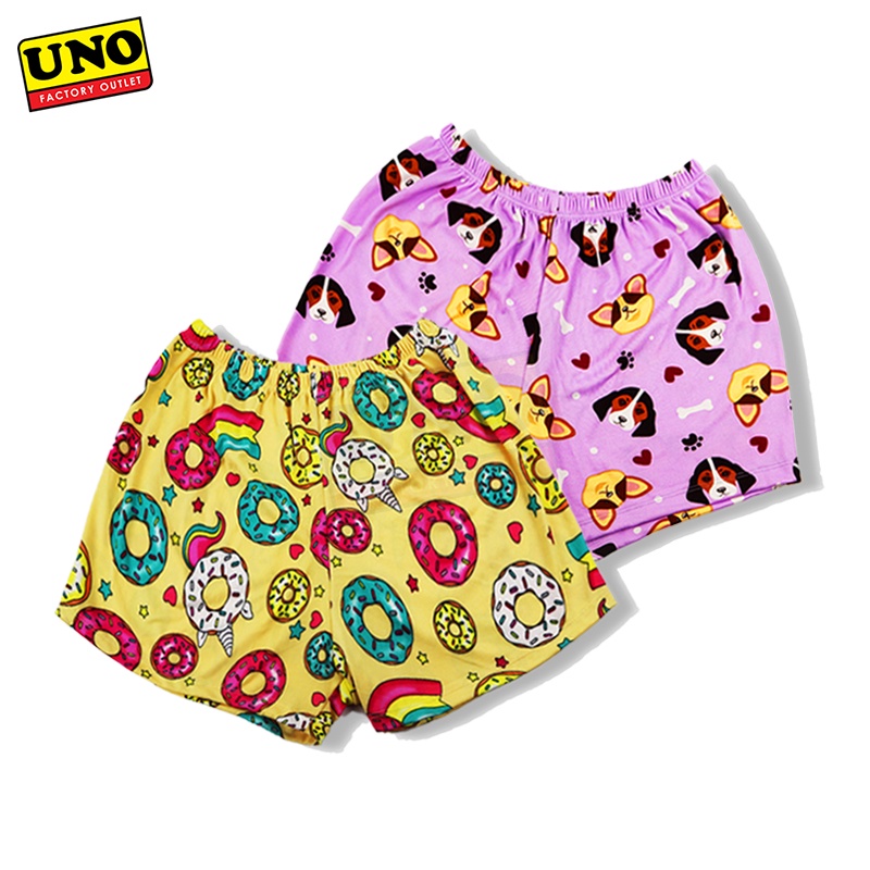 UNO GIRL'S 2IN1 PRINTED SHORTS (ASSORTED COLORS/DESIGN) | Shopee ...
