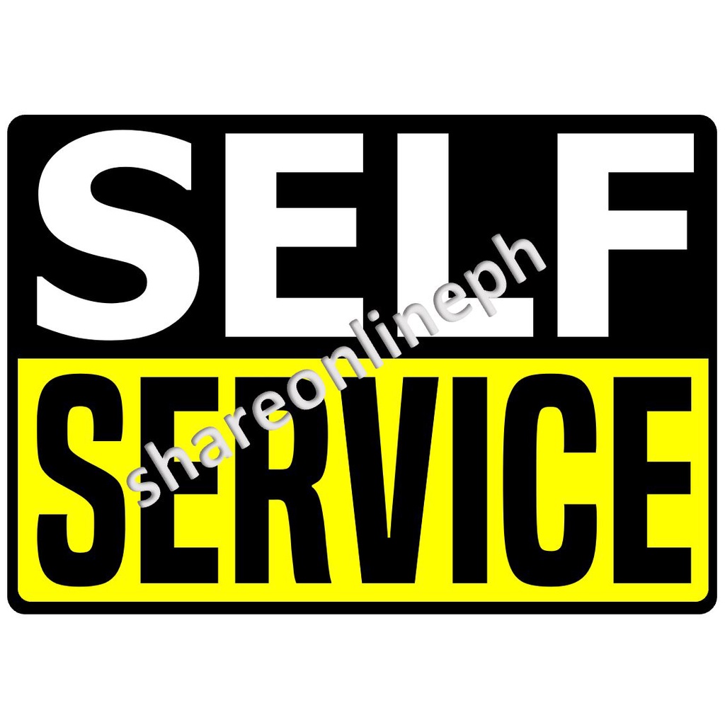 Self Service Signage Sign Boards Laminated Signage | Shopee Philippines