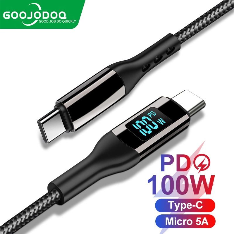 Goojodoq typc Model 100W PD Fast Charge Dual Head Typc-c 5A Fast ...