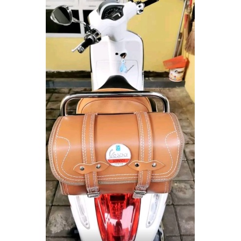 Vespa Primavera LX New Sprint Gts S125/150 Back Rack Leather Bag and ...