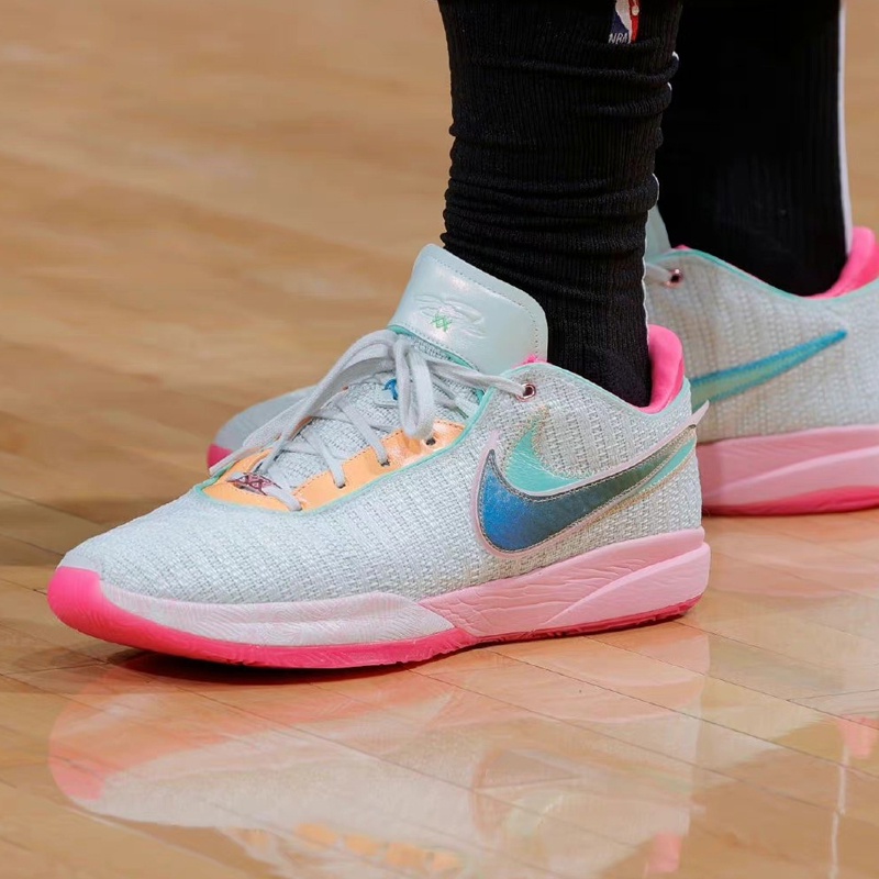 LeBron 20 Time Machine White Pink NBA Basketball Shoes For Men OEM ...