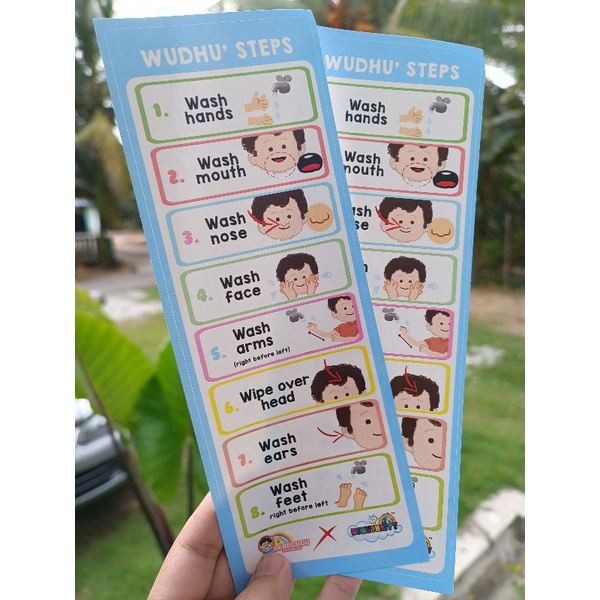 Sticker Wudhu Panduan Wudhu Waterproof Colourful | Shopee Philippines