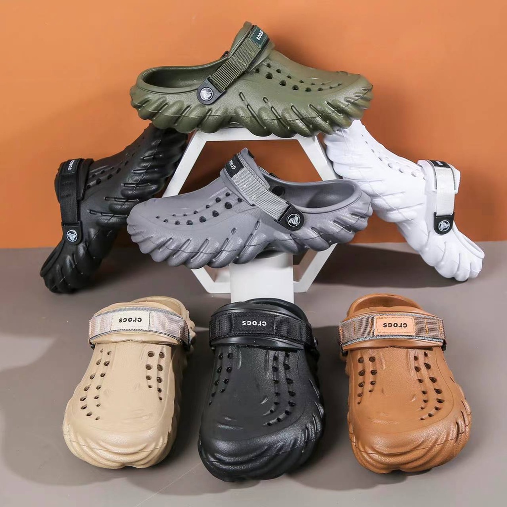 ECHO CLOG crocs sandals for men slippers Beach Thick Sole Anti Slip ...